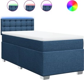 Box spring postel s matrací modrá 100 x 200 cm textil 3288119