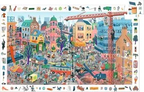 DJECO Puzzle Observation: Město / 200 dílků / 61x38 cm