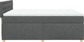 Box spring postel s matrací tmavě šedá 160x200 cm textil 3286746