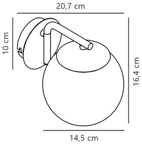 Nordlux - Nástěnná lampa GRANT 1xE14/40W/230V