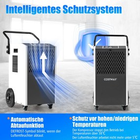 Costway 73 L/Den komerční odvlhčovač Průmyslová stavební sušička