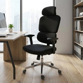 Kancelářská ergonomická židle Neoseat ROBIN — černá, nosnost 150 kg