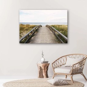 Obraz na plátně Molo Pláž Moře - 90x60 cm