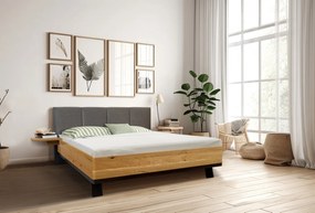Ahorn Salento postel - dub divoký Čalounění: 26 - šedá, Rozměr: 160 x 200 cm