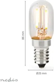 Nedis Žárovka odsavače par / LED / E14 / 2 W / T25
