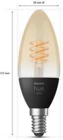 SADA 2x LED Stmívatelná žárovka Philips Hue WHITE FILAMENT E14/4,5W/230V 2100K