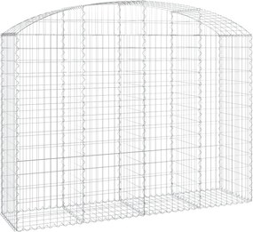 Klenutý gabionový koš 200 x 50 x 140/160 cm pozinkované železo 153477