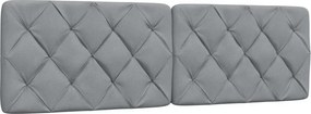 Rám postele bez matrace světle šedý 160 x 200 cm textil 3310608