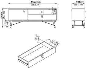 TV stolek RY 86007 bílý mat