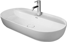 Duravit Luv - Umyvadlo na desku, 80x40 cm, bez přepadu, s otvorem pro baterii, WonderGliss, bílá 03808000001