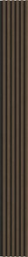 Mexen Lam-F, akustické stěnové lamely 275 × 30 cm, plstěný podklad 8 mm, technická dýha, ořech espresso, S105-275307-3015-019