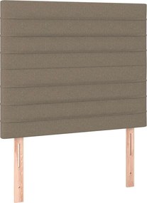 Box spring postel s matrací a LED taupe 90x190 cm textil 3134921