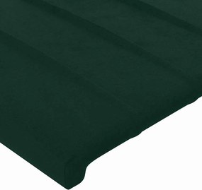 Čelo postele tmavě zelené 80x5x118/128 cm sametové 3116603