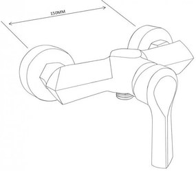 Mexen Sven sprchový set s dešťovou sprchou a sprchovou baterií Sabre, černá, 72140262-70