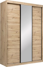 XXXLutz ŠATNÍ SKŘÍŇ S POSUVNÝMI DVEŘM, dub artisan, 150/215/59,5 cm P & B - Šatní skříně - 000885001503