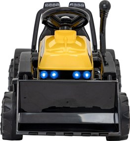 Ramiz Traktor buldozer G320 pro nejmenší děti žlutý + pohyblivá lžíce + melodie + klakson + LED světla