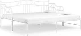 vidaXL Rám vysouvací postele/pohovky kovový 90 x 200 cm [324765] Barva: Bílá