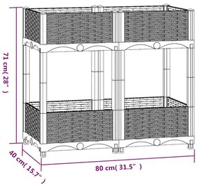 vidaXL Marketos Vyvýšený záhon 80 x 40 x 71 cm polypropylen