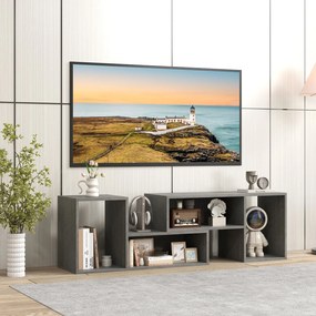 Costway 2dílná TV skříňka Volná kombinace TV stolek pro televizory