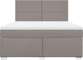 Box spring postel s matrací taupe 180x200 cm textil 3292864