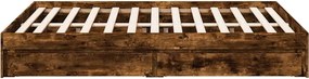 Rám postele se zásuvkami kouřový dub 120 x 200 cm kompozit 3280668
