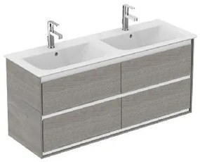 Ideal Standard Connect Air - Skříňka pod dvojumyvadlo 120 cm, světle šedý dub/matný bílý lak E0822PS