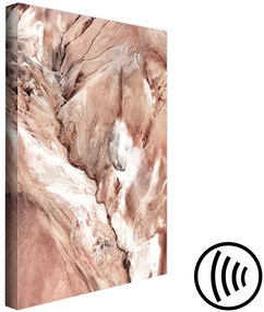 Obraz Meandry (1-dílný) svislý - abstraktní krajina řeky mezi skalami
