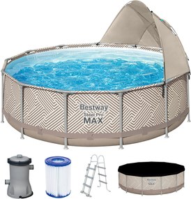 BESTWAY Steel Pro Max Bazénový set 396 x 107 cm, kartušová filtrace + stínění 561FY