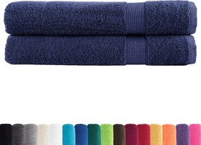 Prémiové ručníky SOLUND 2 ks tmavě modré 100x200 cm 600 g/m² 137269