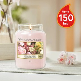 Yankee Candle vonná svíčka Classic ve skle velká Fresh Cut Roses 623 g