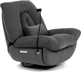 Polohovací křeslo šedé, elektrické TV-7089 GREY2