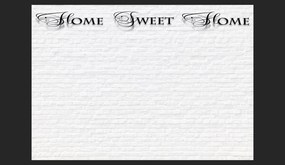 Bimago Fototapeta cihla - Home, sweet home - white wall 400x280 cm