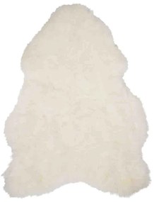 Bílá kožešina z ovčí kůže - 90*60*5 cm