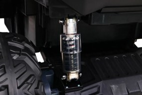 Ramiz Elektrická terénní bugina UTV pro děti červená + dálkové ovládání + zavazadlový prostor + pomalý start + EVA kola + MP3 LED
