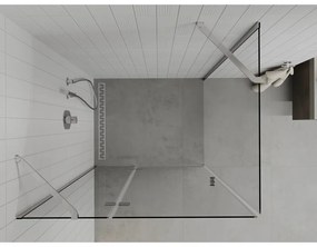 Mexen Roma sprchový kout s otočnými dveřmi 100 x 80 cm, Průhledné, Chromovaná - 854-100-080-01-00