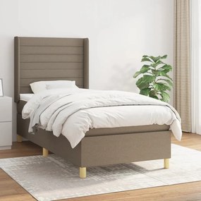 Box spring postel s matrací taupe 90x190 cm textil 3132037