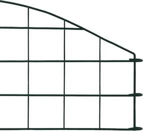 Obloukový zahradní plot 77,3 x 26 cm zelený 146101