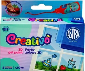 ASTRA CREATIVO Barvy na gelové samolepky 5x20 ml / 5 barev / Sklo, pla