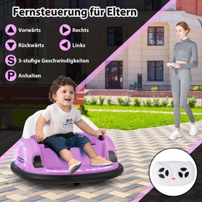 Costway Auto s pojízdným nárazníkem pro batolata 12 V Elektrické 360° Spin