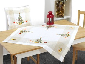 Vánoční vyšívaný ubrus Christmas tree TiaHome - 40x85 cm