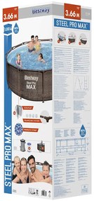 Bestway Bazénový set Steel Pro MAX Deluxe Series kruhový 366 x 100 cm