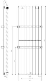 Sapho Colonna otopné těleso 602 x 1800 mm středové pískovec béžová IR149S