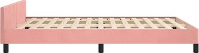Rám postele s čelem růžový 140x200 cm samet 3125945