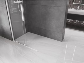 Mexen Velar posuvná sprchová stěna Walk-in 120 x 200 cm, transparentní 8 mm, bílá - 871-120-000-03-20
