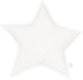 Cotton &amp; Sweets Mini lněný polštář hvězda bílý 38 cm