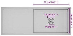 vidaXL Marketos Ručně vyrobený kuchyňský dřez nerezová ocel
