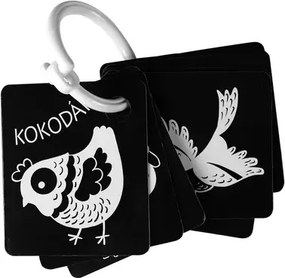 RAPPA Kontrastní kartičky černobílé / 9 ks / Poznávací hračka / S krou