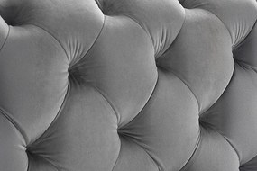 Designová postel Rococo 180 x 200 cm šedý samet