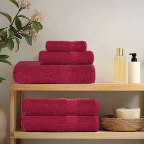 Saunové osušky FROGN 4 ks bordó 80x200 cm 360 g/m² 136744