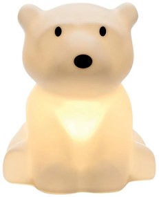 Bílá plastová dětská LED lampa Mr. Maria Nanuk 42 cm